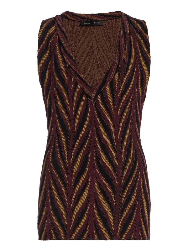 Proenza Schouler Amelia Marble Jacquard Tank Top - Print