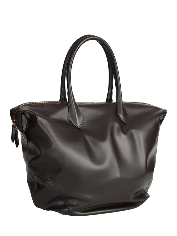 TWP Howard St. Leather Tote Bag - Chocolate
