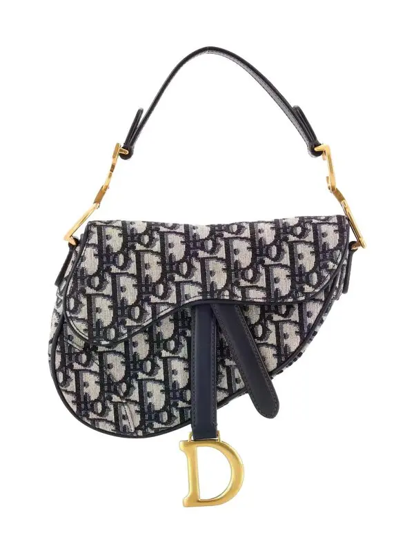 Dior Saddle Handbag Oblique Canvas Mini Shoulder Bag - Blue