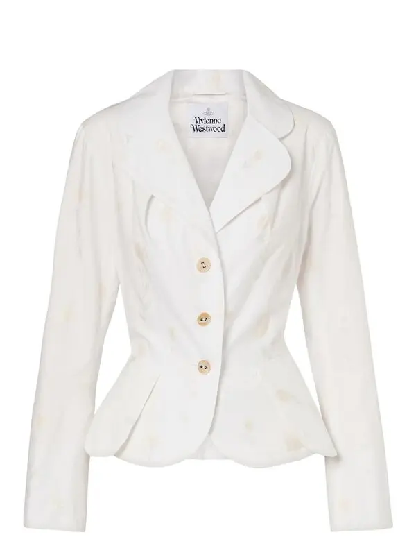VIVIENNE WESTWOOD Bettina Floral Cotton-blend Blazer - White