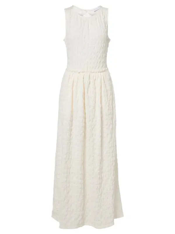 Proenza Schouler Label Zoira Shirred Maxi Dress - White