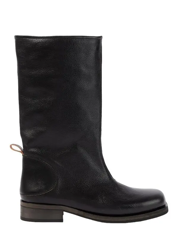 Our Legacy Haul Camion Leather Mid-calf Boots - Black