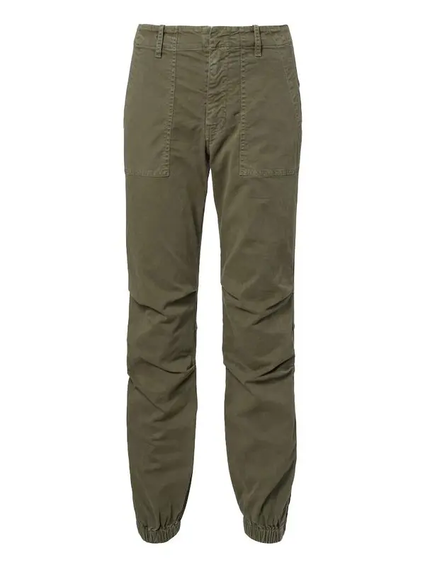 NILI LOTAN Utility Cotton Tapered Pants - Green