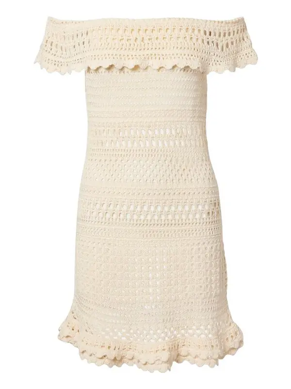 MARANT ETOILE Zoa Crochet Cotton-blend Minidress - White