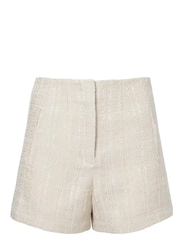Veronica Beard Jazmin Cotton-blend Tweed Shorts - White