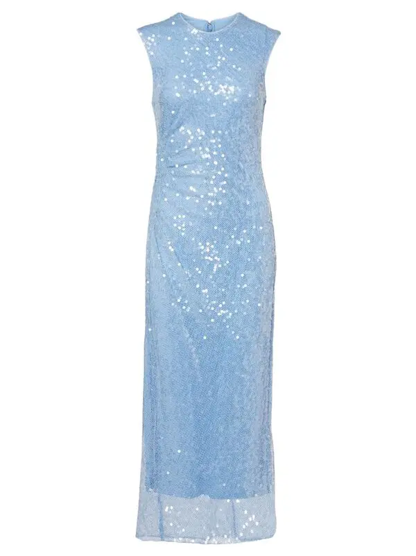 Veronica Beard Kimberly Sequined Midi Dress - Blue