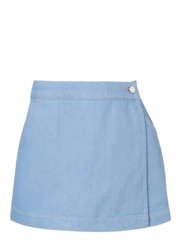 Veronica Beard Phineas Denim Skort - Blue