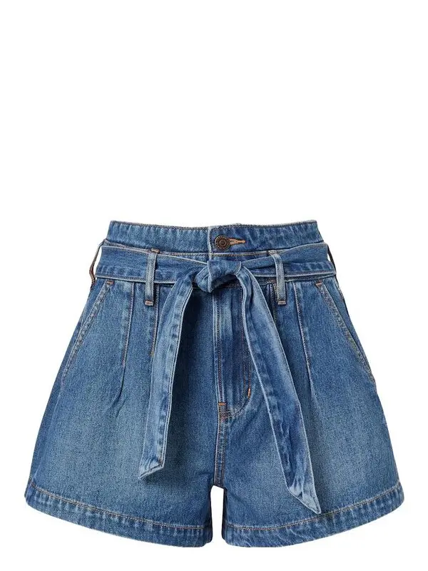 Veronica Beard Jaylen Denim Shorts - Blue