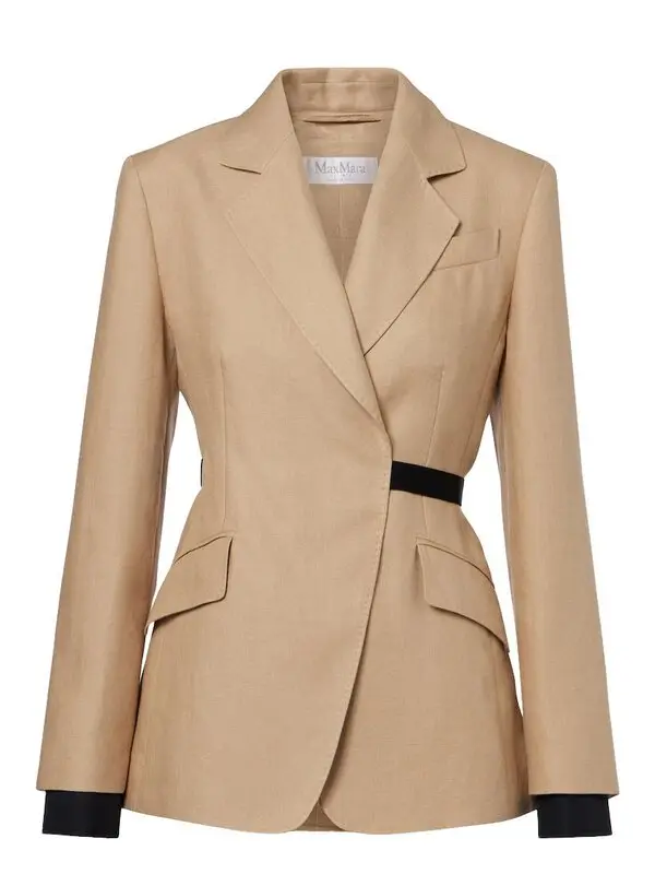 Max Mara Fionda Linen Blazer - Beige
