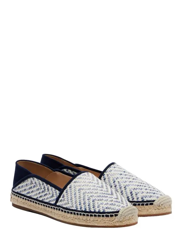 Manolo Blahnik Espadra Raffia Espadrilles - White