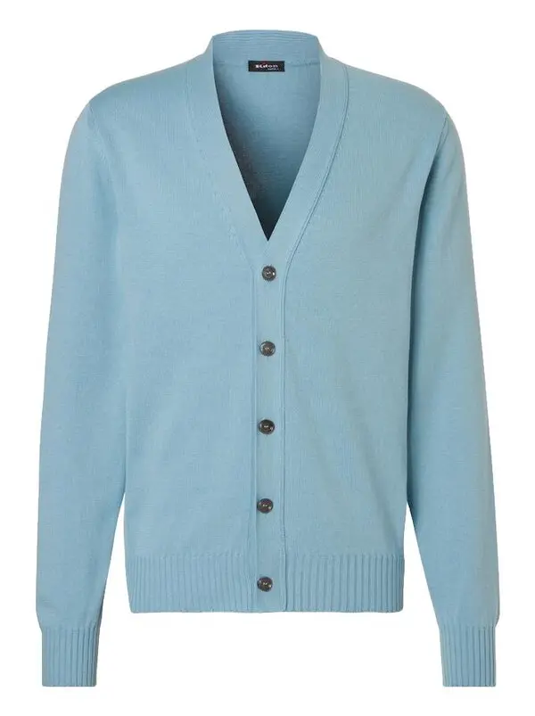 Kiton Cotton Cardigan - Blue