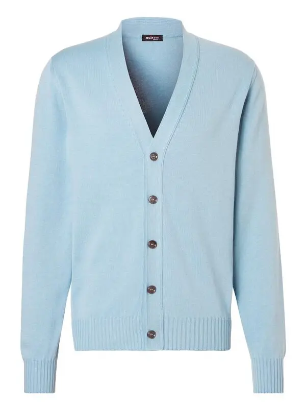 Kiton Cotton Cardigan - Blue