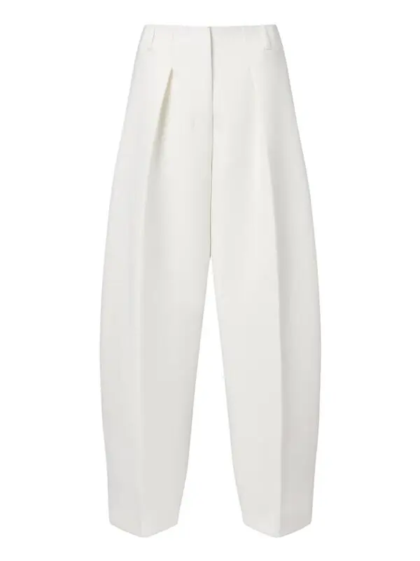 Jacquemus Ovalo Wide-leg Pants - White