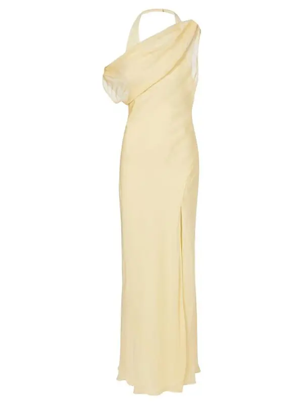 SIR. Strobe Off-shoulder Maxi Dress - Yellow