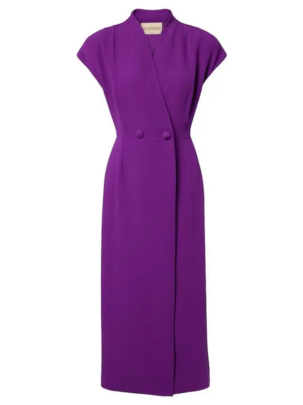 Valentino Garavani Cady Couture Midi Dress - Purple