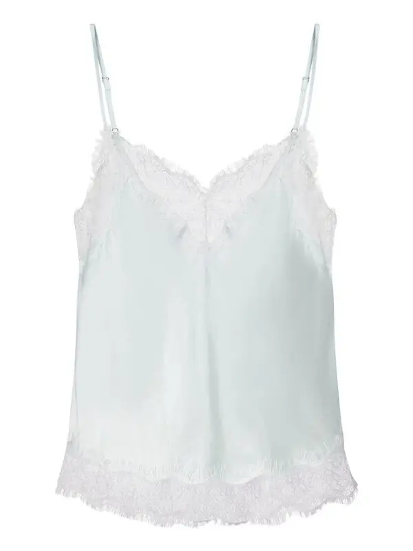 Poupette St Barth Zely Lace-trimmed Camisole - Blue