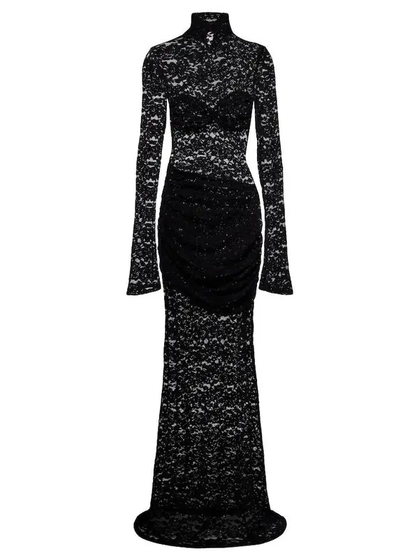 BANANHOT Francisca Lace Maxi Dress - Black