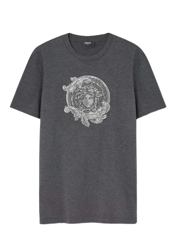 Versace Medallion-graphic T-shirt - Grey