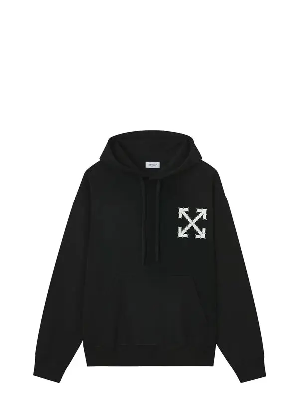 Off-White Arrow-motif Cotton Hoodie - Black