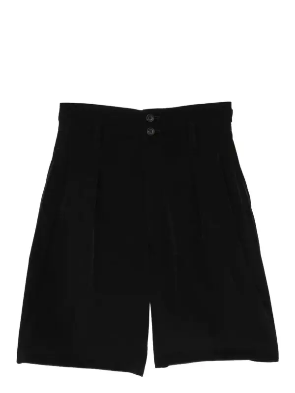 Y’s Belt-detail Shorts - Black