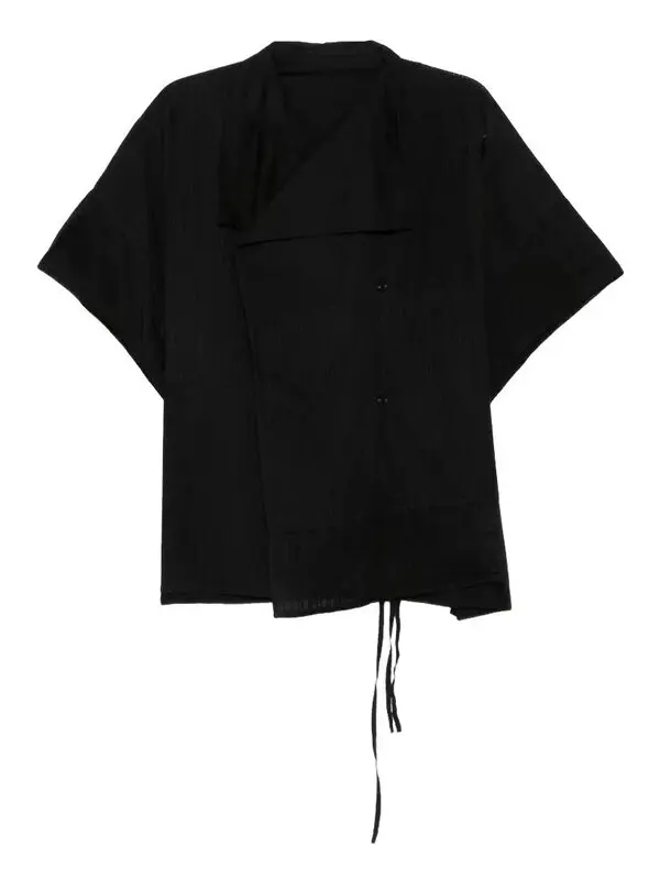 Y’s Half Sleeve Gown Shirt - Black