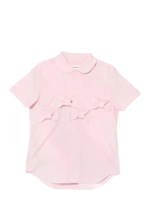 Comme Des Garçons Bow Short-sleeve Shirt - Pink
