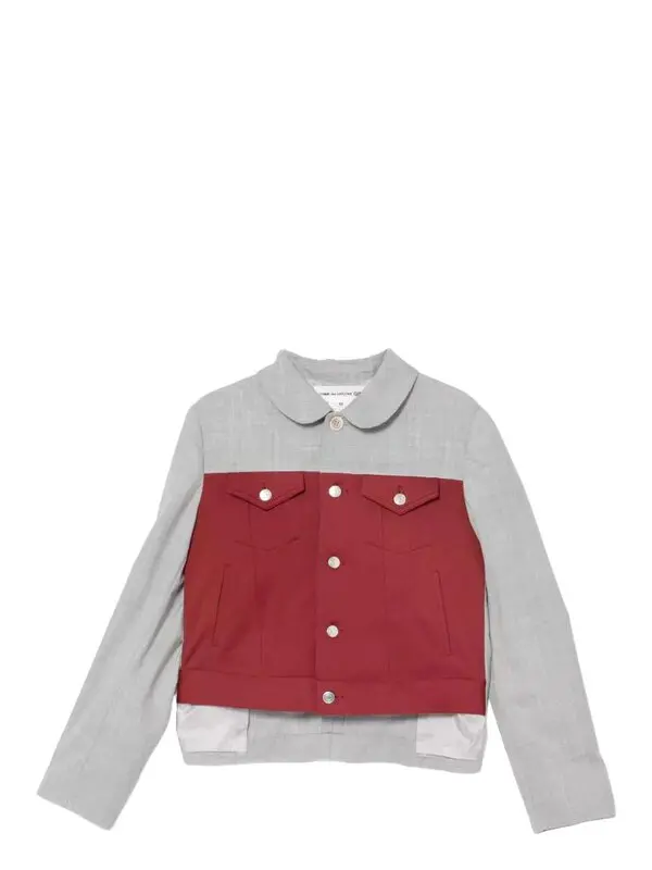 Comme Des Garçons Two-tone Panelled Jacket - Grey