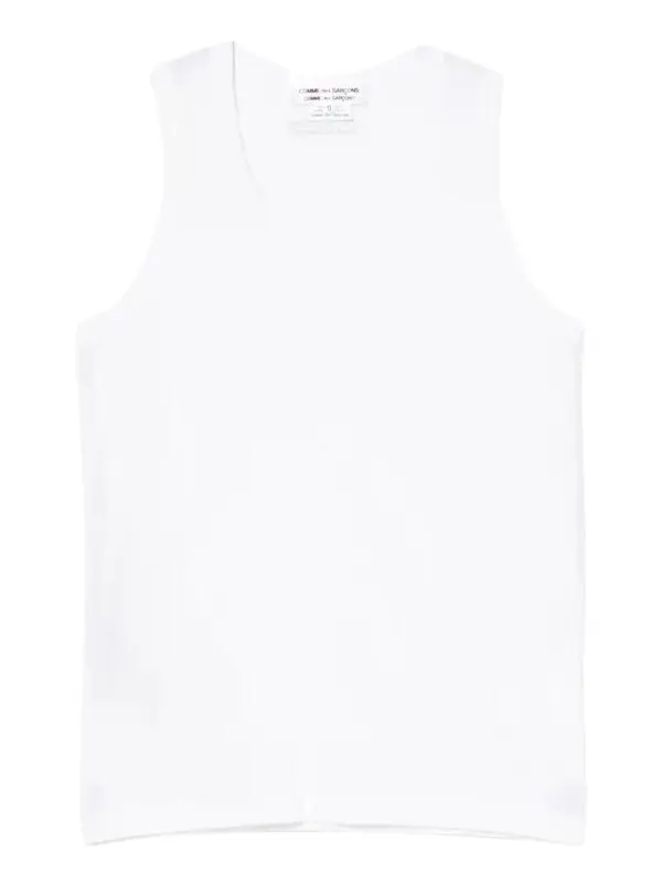 Comme Des Garçons Sleeveless Top - White