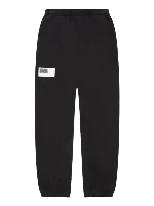 SP5DER Wait Logo-patch Track Pants - Black