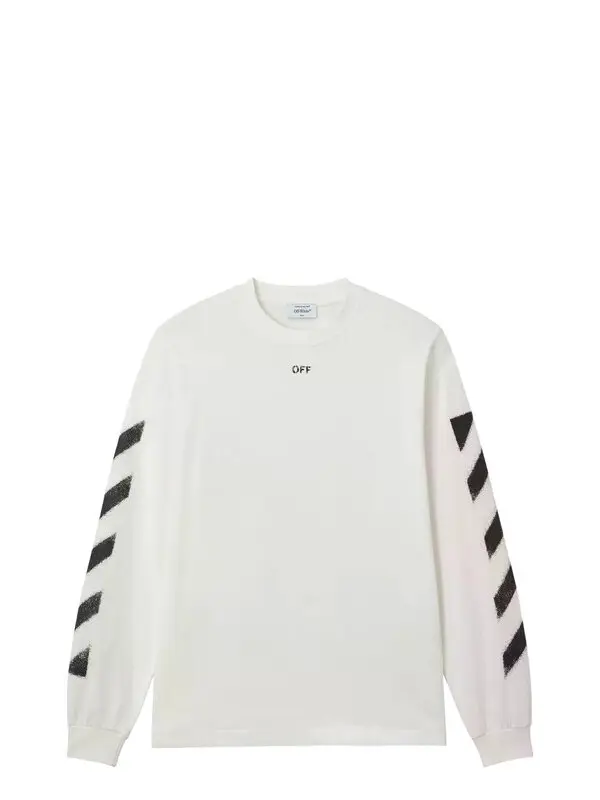 Off-White Diag-stripe Print Sweatshirt - Neutrals