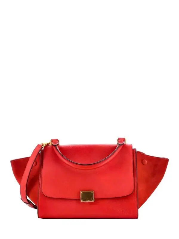 Celine Trapeze Small Satchel - Red