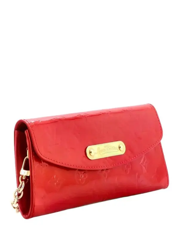 LOUIS VUITTON Sunset Boulevard Monogram Vernis Clutch - Red