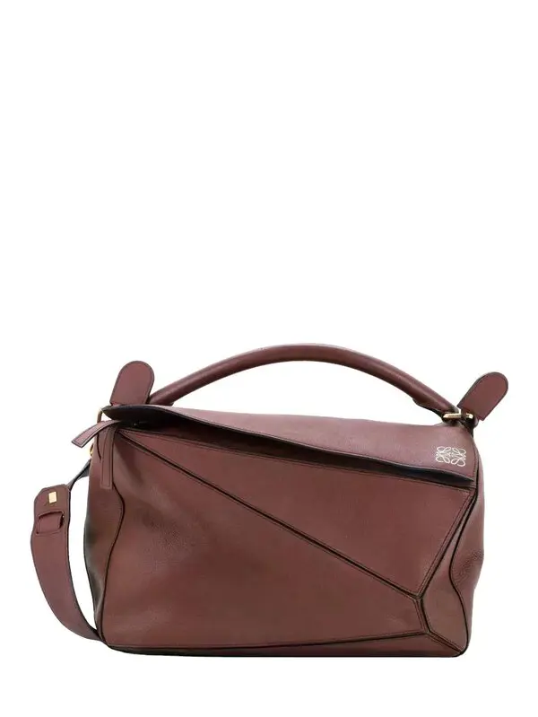 Loewe Puzzle Leather Large Satchel - Brown