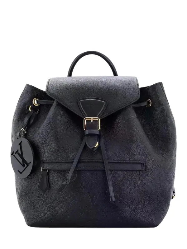LOUIS VUITTON Montsouris Nm Monogram Empreinte Leather Pm Backpack - Black