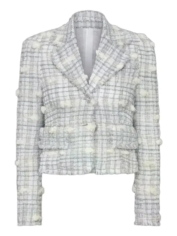 Thom Browne Repp Stripe Tweed Jacket - White