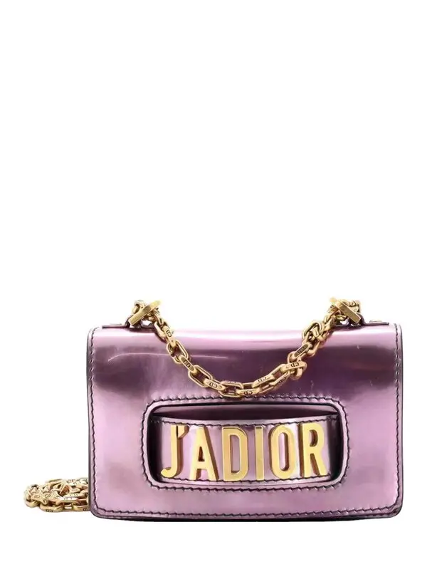 Dior J'adior Flap Mini Crossbody Bag Patent - Pink