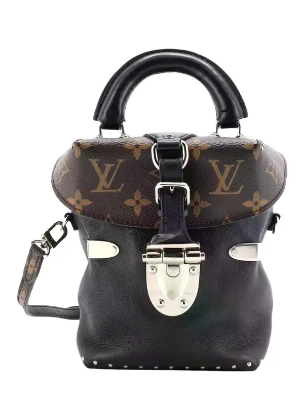 LOUIS VUITTON Camera Box Handbag Studded Monogram Canvas And Leather Crossbody Bag - Black