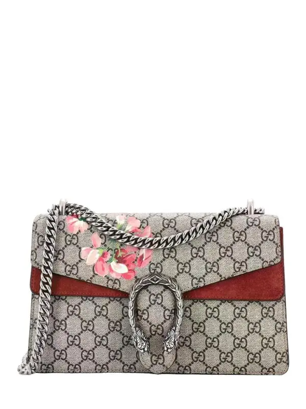 Gucci Dionysus Blooms Print Gg Coated Canvas Shoulder Bag - Brown