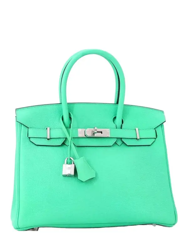 Hermès Birkin Handbag Togo With Palladium Hardware 30 - Green