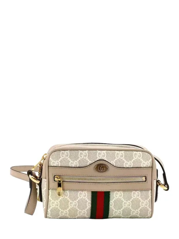 Gucci Ophidia Mini Crossbody Bag Gg Coated Canvas - Neutrals