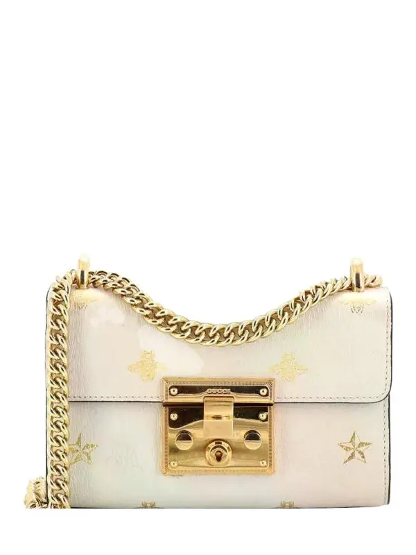 Gucci Padlock Printed Leather Small Shoulder Bag - Neutrals