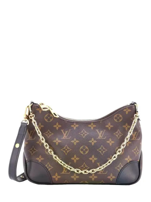 LOUIS VUITTON Boulogne Nm Monogram Canvas Shoulder Bag - Black