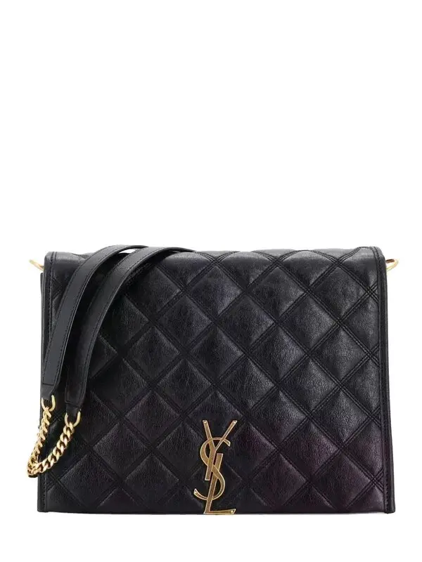 Saint Laurent Becky Quilted Small Shoulder Bag - Black