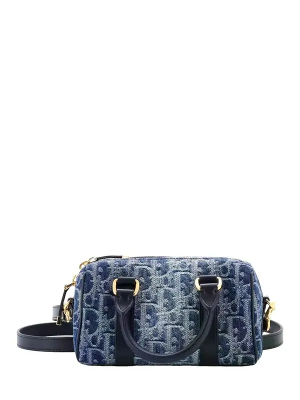 Dior Groove Convertible Bowling Bag Oblique Canvas Nano Handbag - Blue
