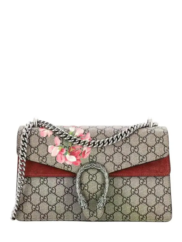 Gucci Dionysus Small Shoulder Bag Blooms Print Gg Coated Canvas - Multicolour