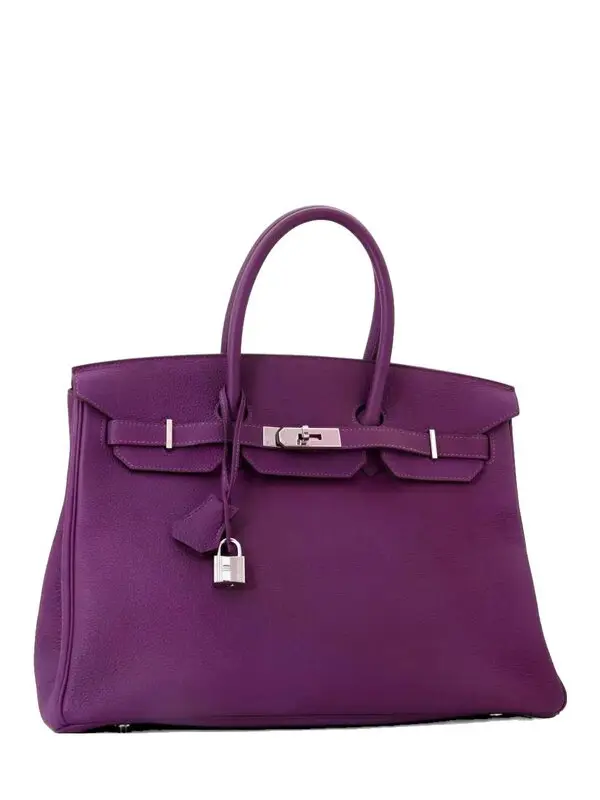 Hermès Birkin 35 Tote Bag Togo With Palladium Hardware - Purple