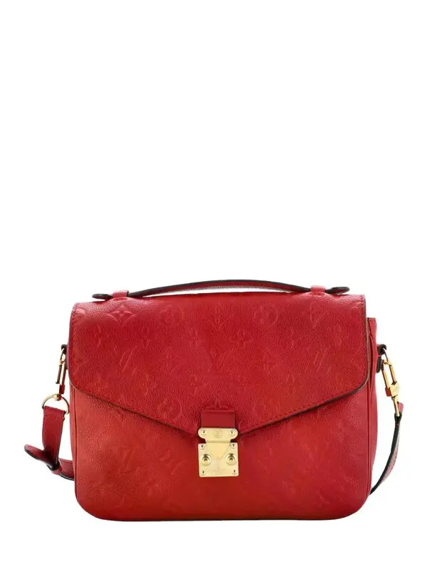 LOUIS VUITTON Pochette Metis Monogram Empreinte Leather Crossbody Bag - Red