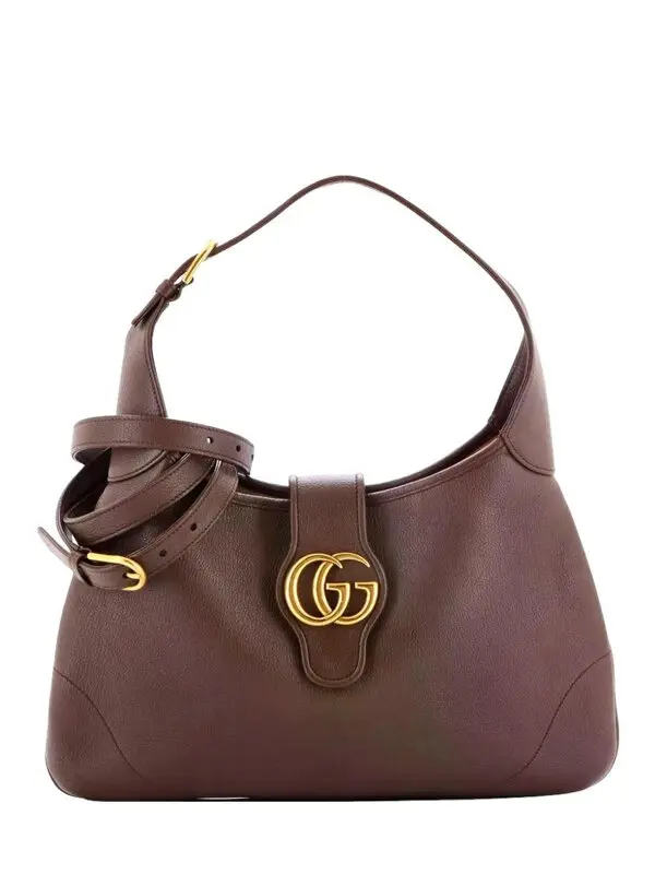 Gucci Aphrodite Leather Medium Shoulder Bag - Brown