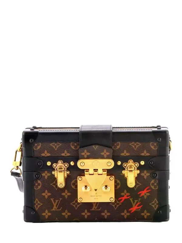LOUIS VUITTON Petite Malle Handbag Monogram Canvas Clutch - Black