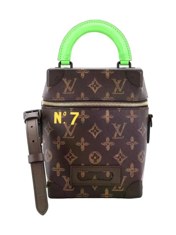 LOUIS VUITTON Vertical Box Trunk Bag No.7 Trunk L'oeil Vintage Monogram Canvas Crossbody Bag - Brown